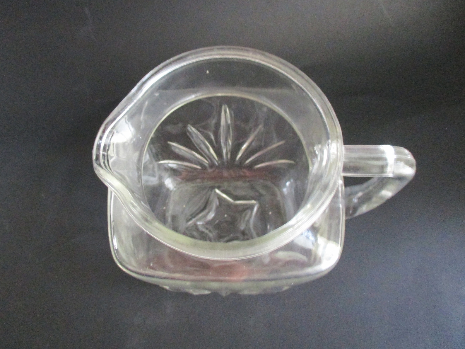 Vintage Pitcher Clear Glass Star Pattern Federal Glass Co 36 | Etsy
