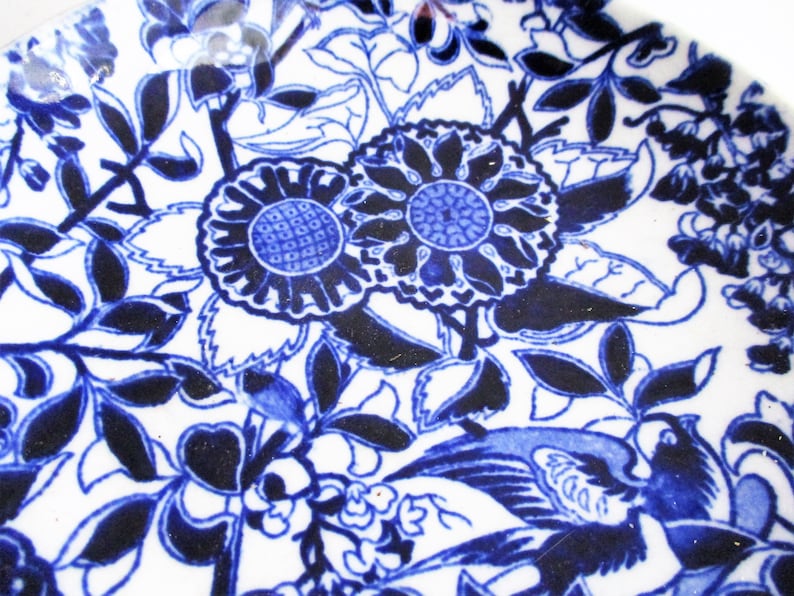 Antique Indian Empress Blue Dish BWM & CO - Etsy