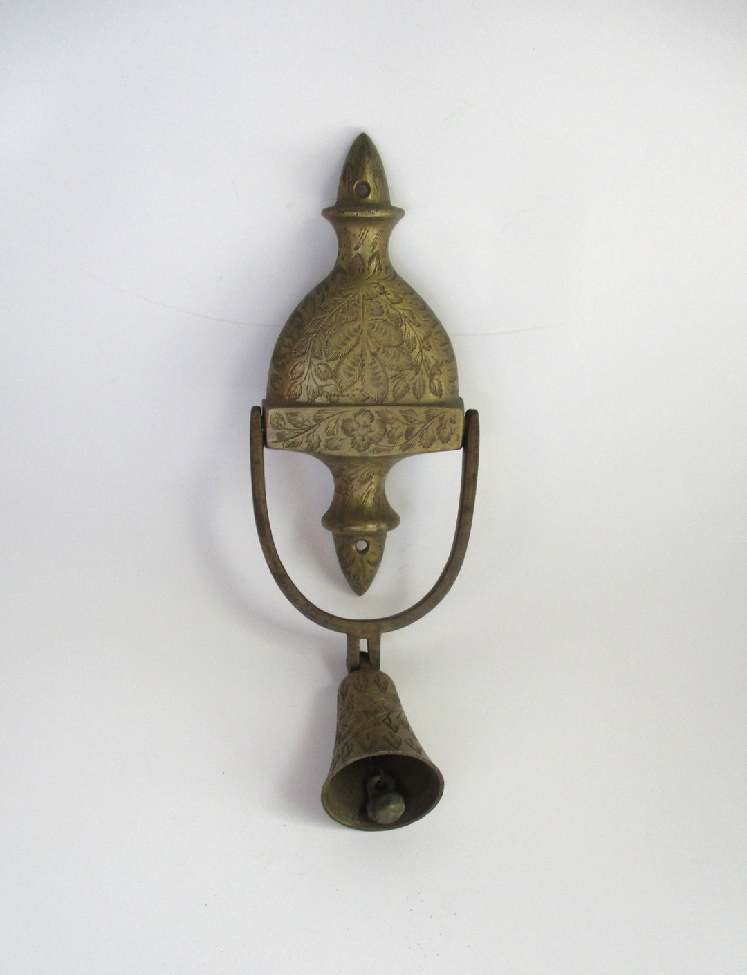 Vintage Door Knocker Solid Etched Brass Bells of Sarna India - Etsy