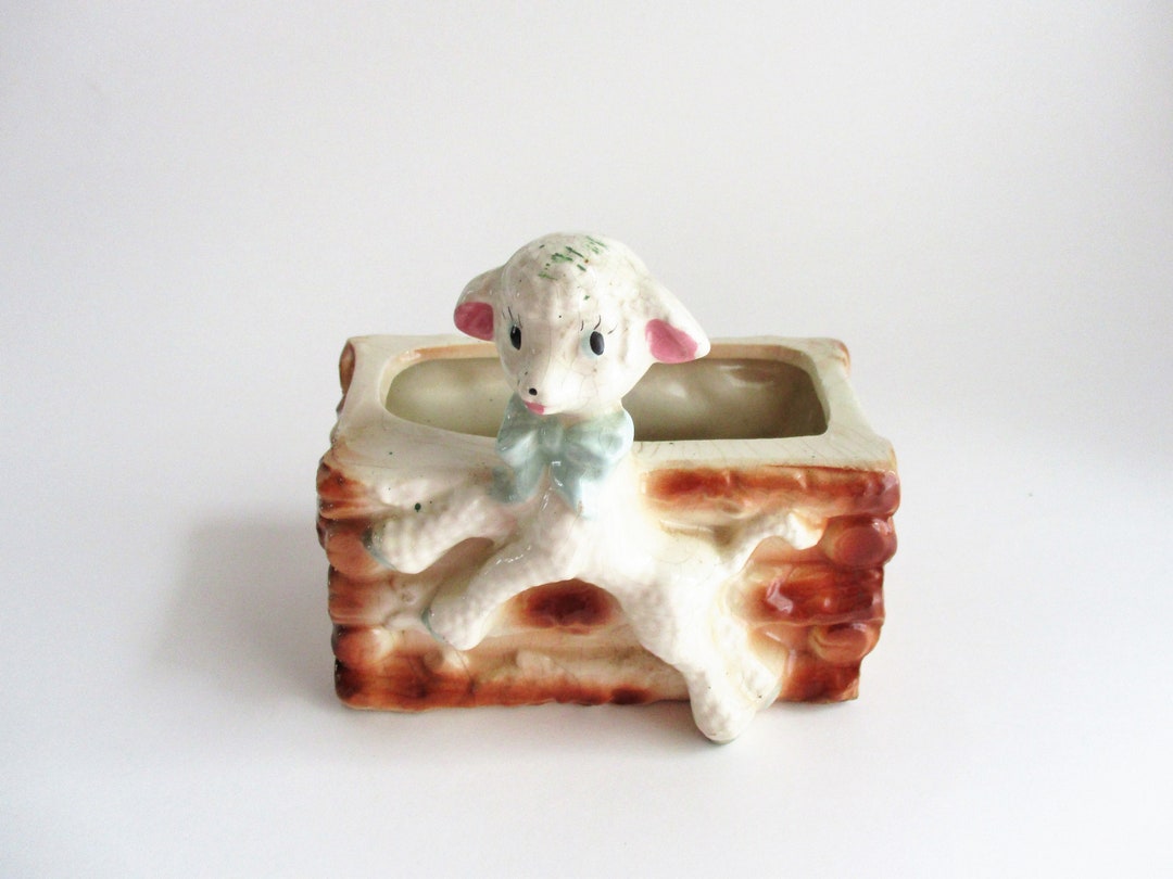 Vintage Mccoy Lamb Planter Nursery Decor Collectible 1940's - Etsy
