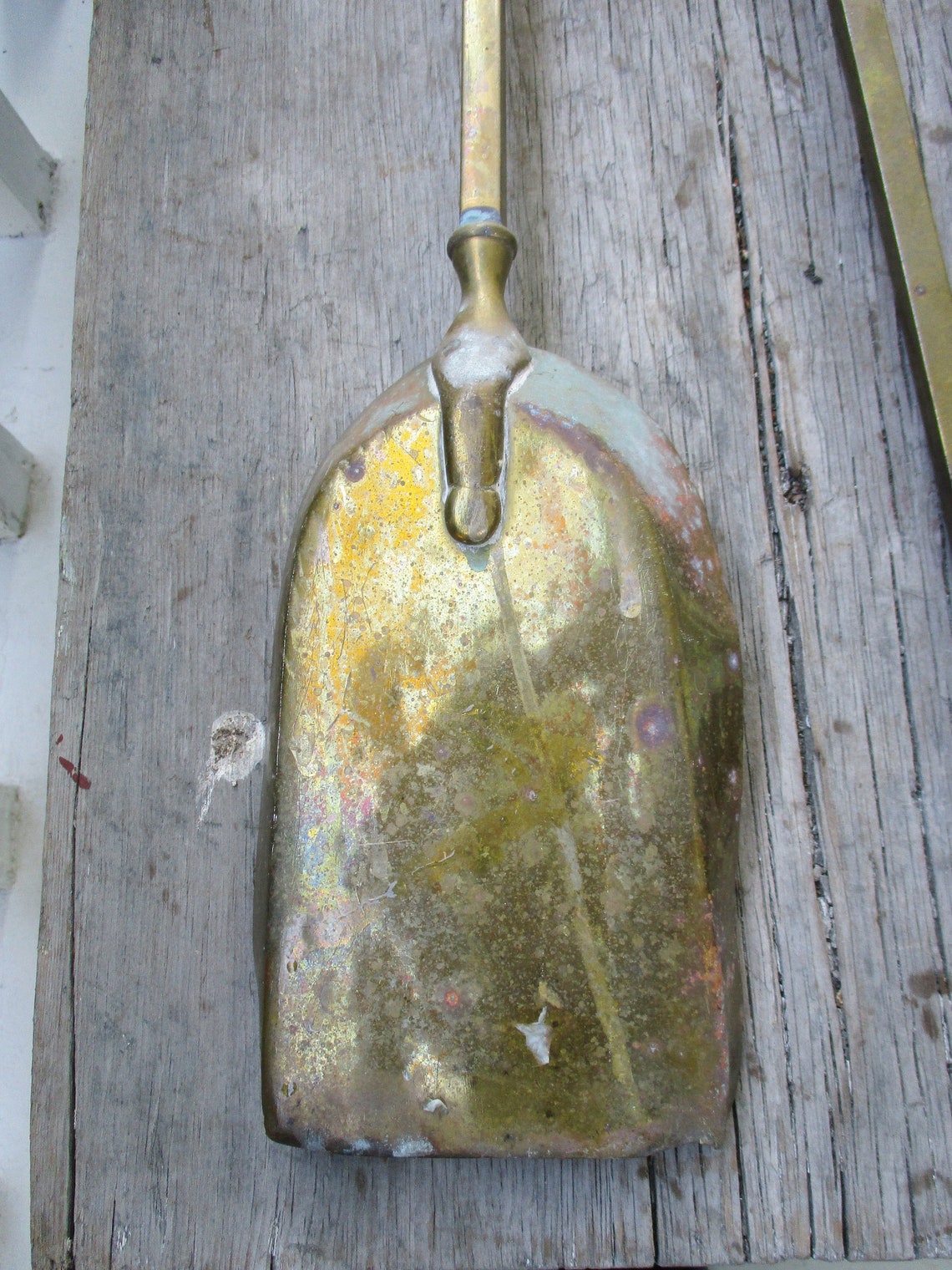 Vintage Fireplace Tool Set Victorian Brass Tongs Shovel Set of - Etsy