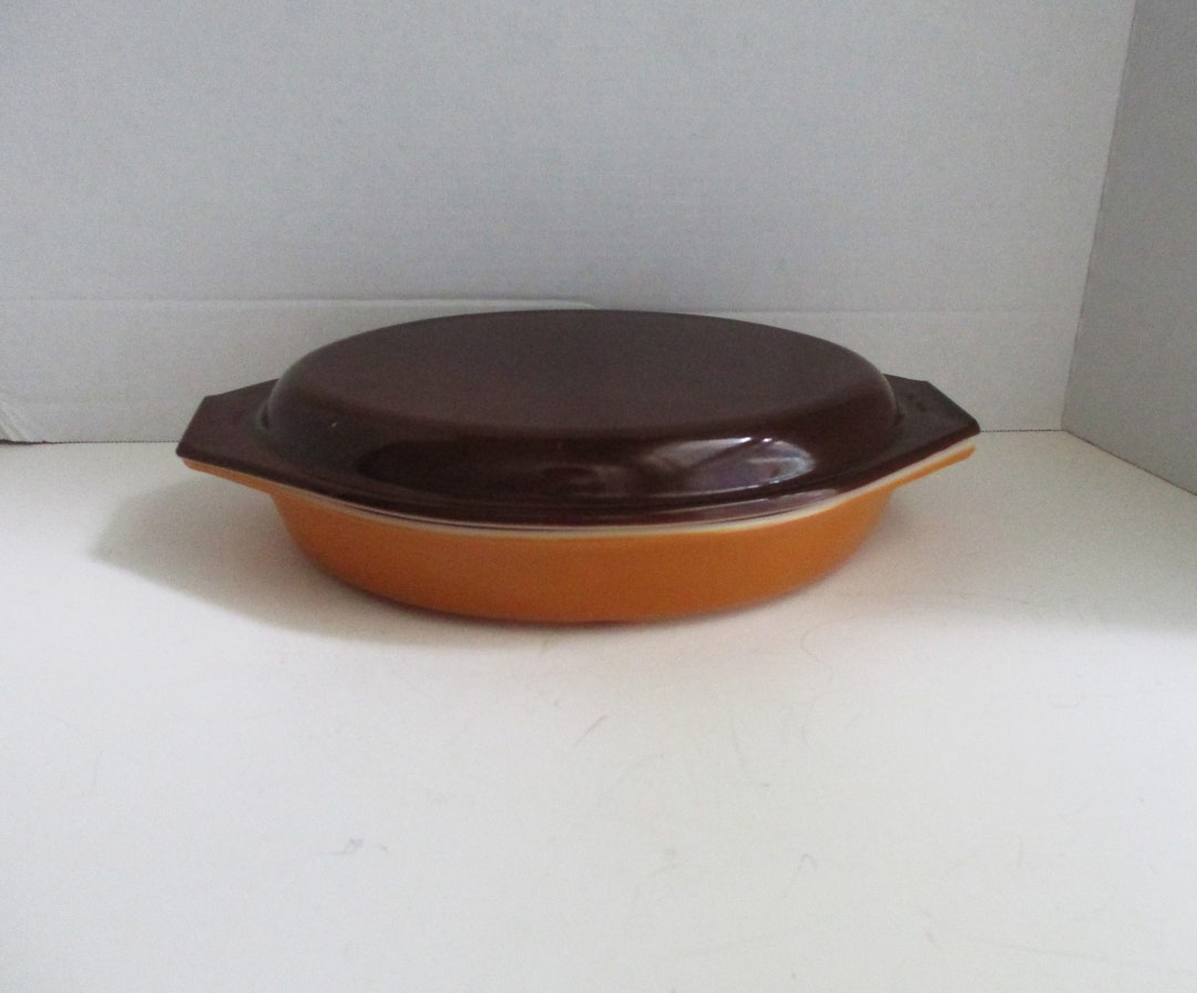Vintage Pyrex Double Serving Dish With Cover - Etsy