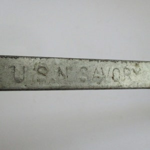 Vintage Metal Ladle WWI USN SAVORY Mess Hall Military Navy Collectible ...