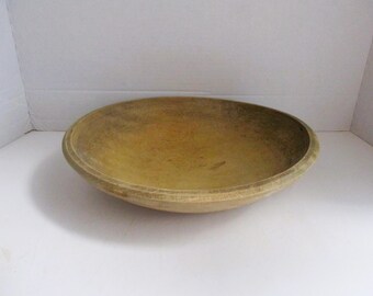 Antique Maple Turned Wood Bowl - Vintage Rustic Country Farmhouse Farm ...