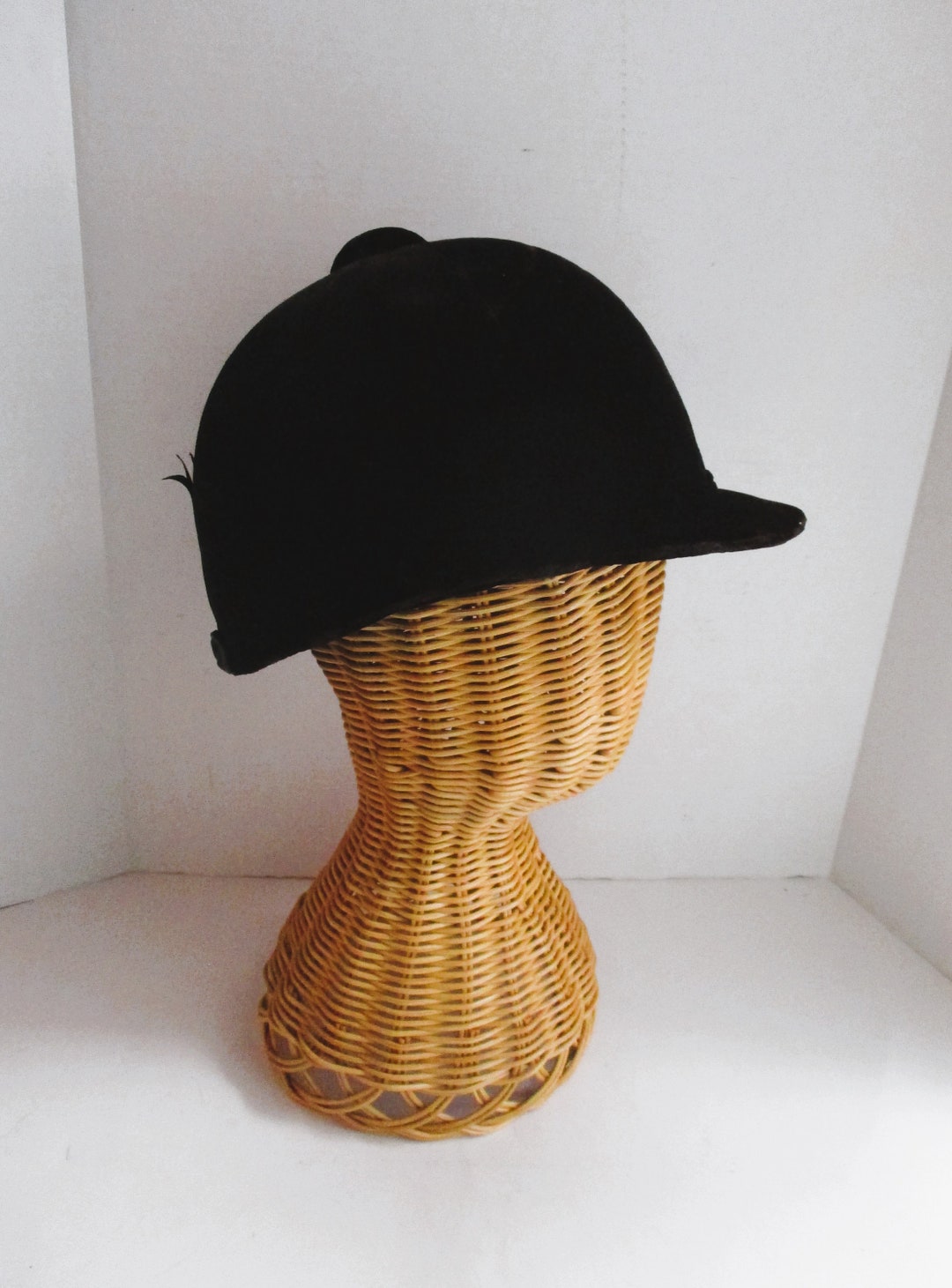Vintage English Riding Helmet Hunt Crown Velvet Equestrian Cap - Etsy