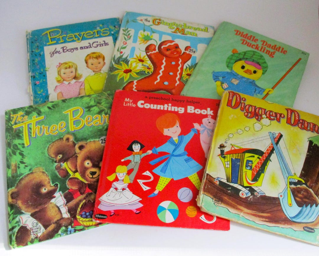Vintage Childrens Books Set of 6 Hardcover Tell-a-tales 1948-1960 - Etsy