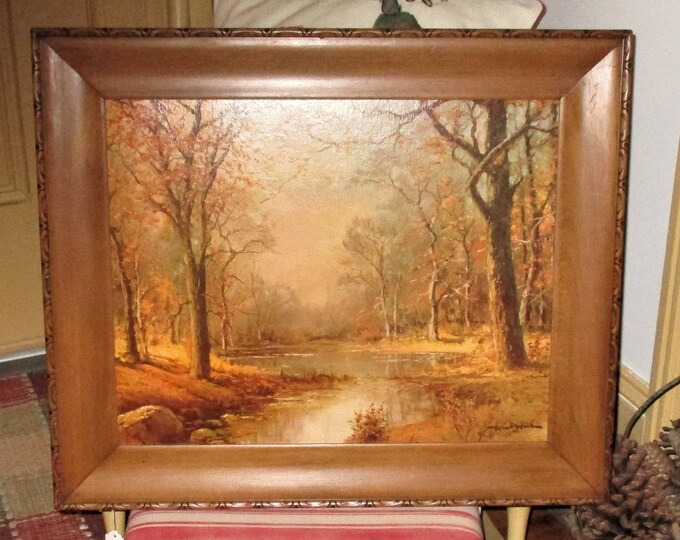 Vintage Robert Wood October Morn Lithograph 1956 Framed Wall Hanging ...