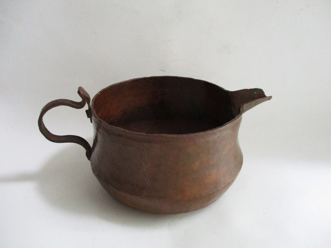 Vintage Solid Copper Pitcher French Style Lightly Hammered - Etsy