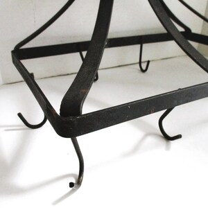 Vintage Pot Rack Rectangular Black Wrought Iron - Etsy