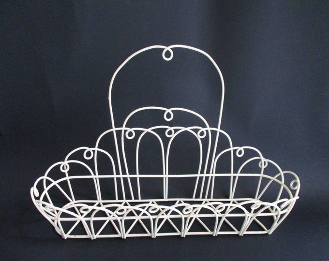 Vintage Basket Metal Wire Scrolls Floral Planter Wall Hanging - Etsy