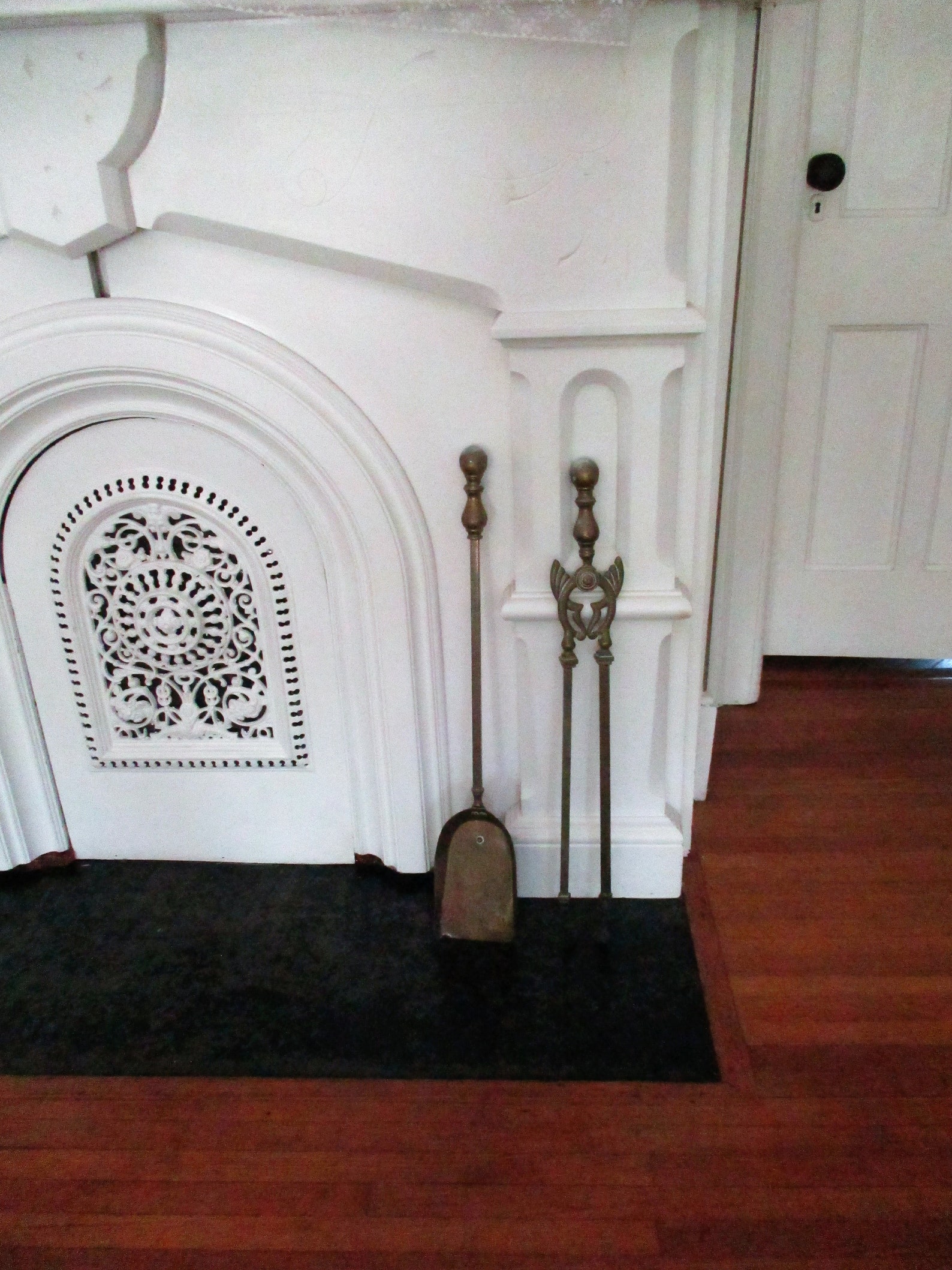 Vintage Fireplace Tool Set Victorian Brass Tongs Shovel Set of - Etsy