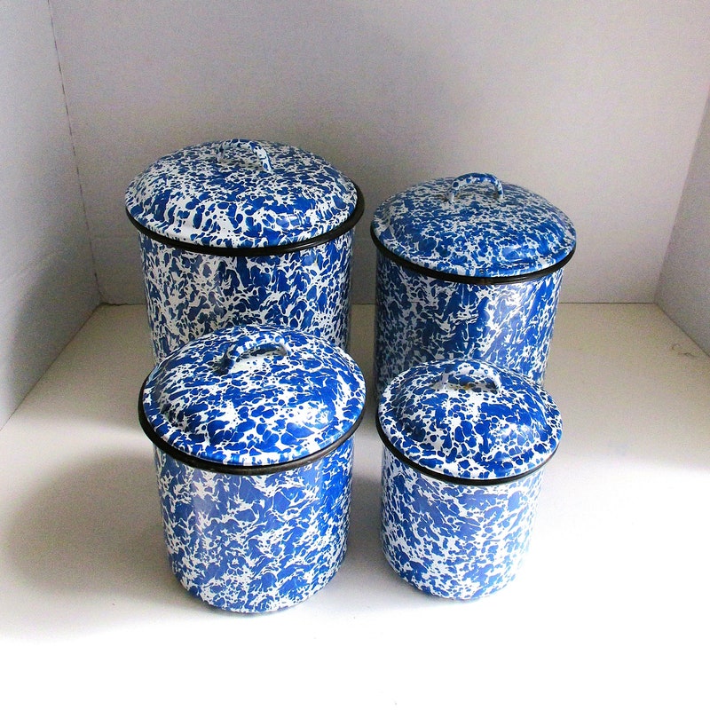 Blue Canisters - Etsy