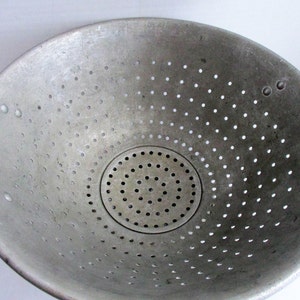 Vintage Colander Gray Metal Strainer Wear-ever - Etsy