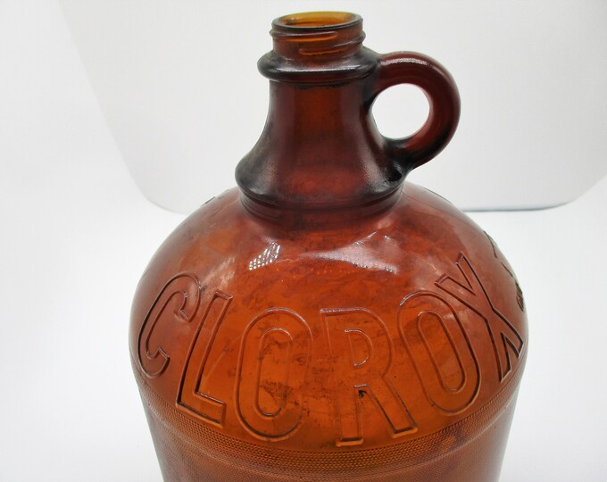 Vintage Gallon Jug Clorox Bottle Collectible Amber Duraglas 1930's - Etsy