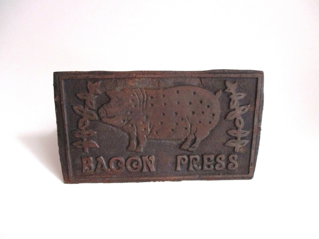 Vintage Bacon Press Cast Iron Rusty Pig - Etsy