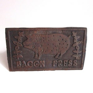 Vintage Bacon Press Cast Iron Rusty Pig - Etsy