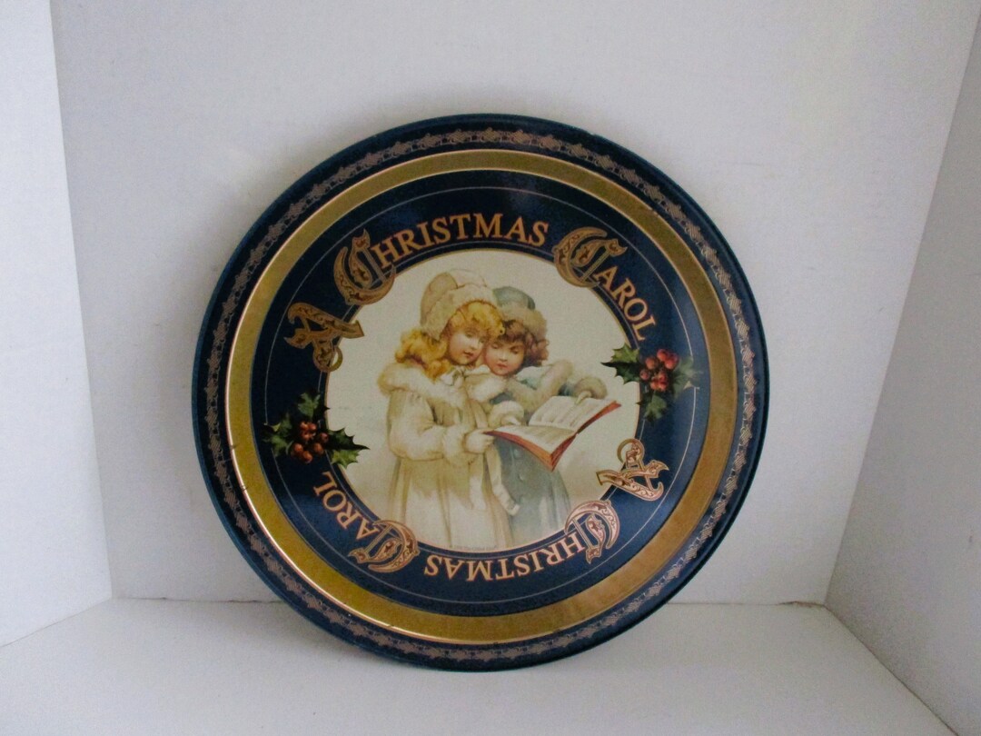 Vintage Holiday Metal Tray A Christmas Carol - Etsy