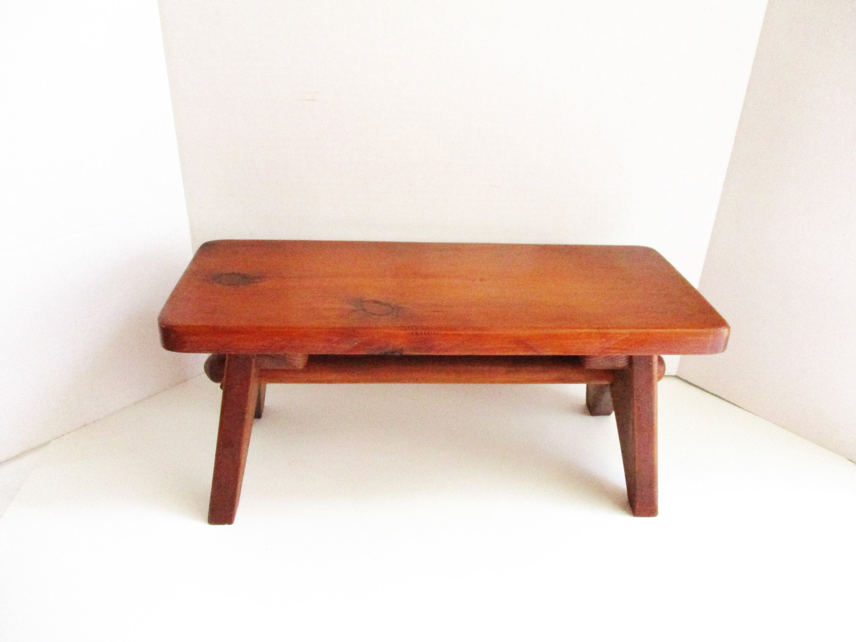 Vintage Knotty Pine Stool Solid Wood Farmhouse Step Stool Foot - Etsy