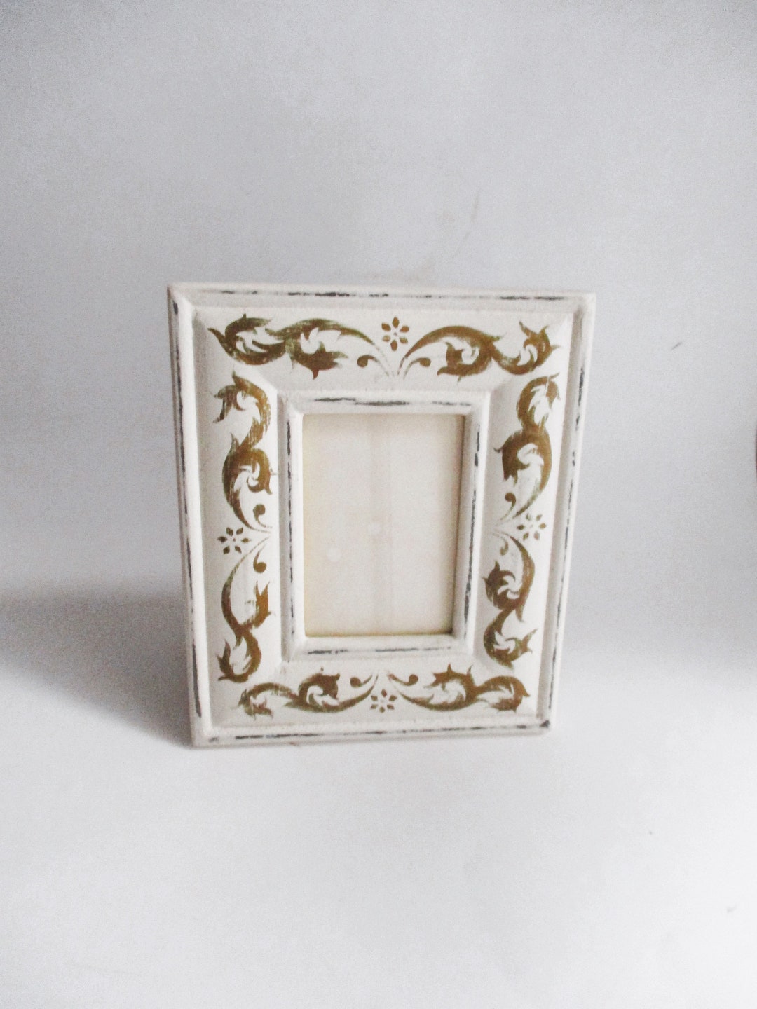 Vintage Picture Frame Ornate Stencil Tabletop Wall Hanging - Etsy