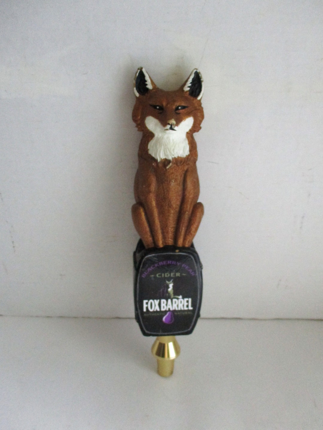 Vintage Tap Handle Fox Barrel Blackberry Pear Cider Fox Figurine ...