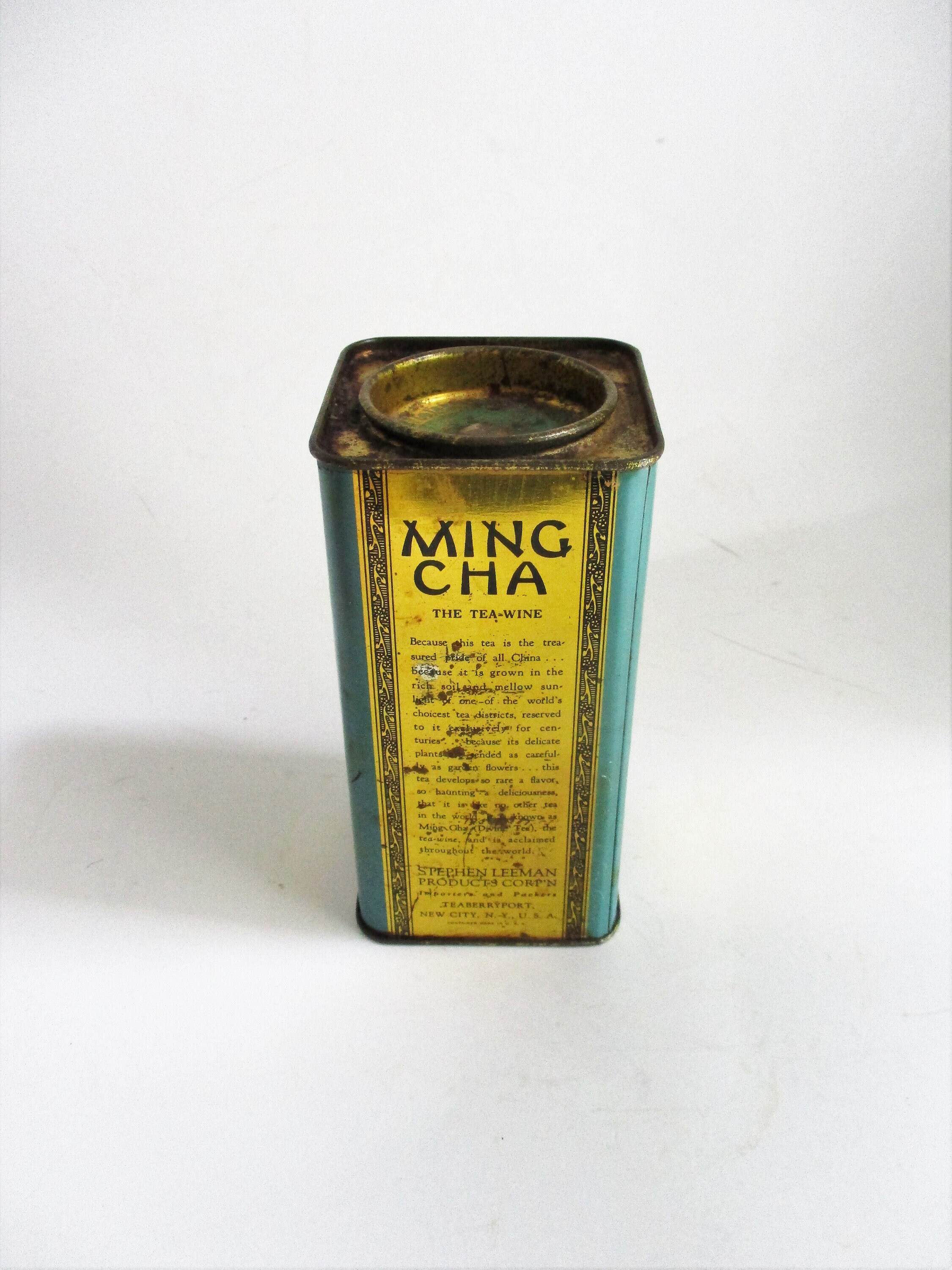 Vintage Tin Ming Cha Tea Stephen Leeman Products Corporation 4 Ounce - Etsy