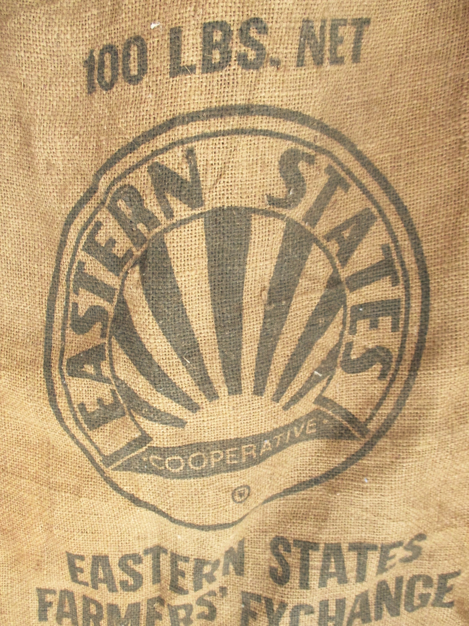 Vintage Burlap Sack 100 Lb Eastern States Farmer's | Etsy