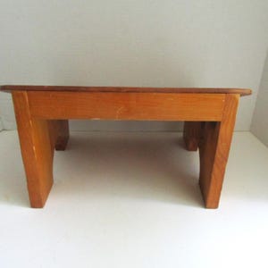 Vintage Slanted Wood Stool - Etsy