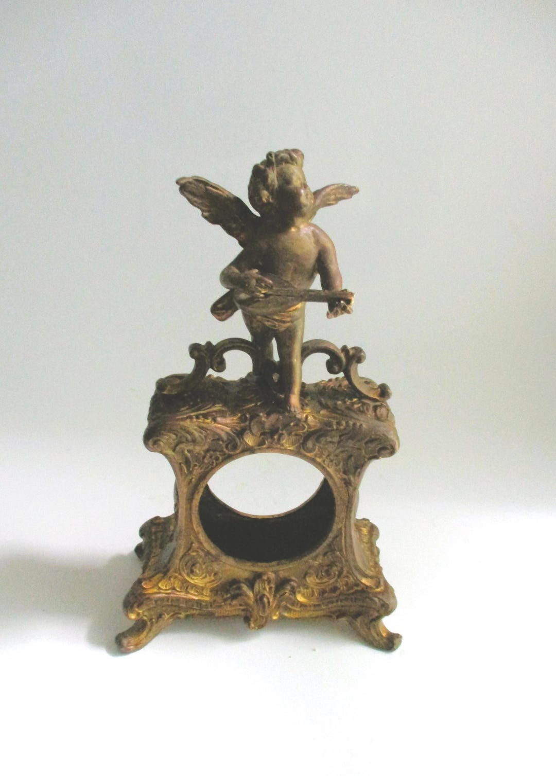 Vintage Victorian Cherub Clock Frame Gold Cast Iron - Etsy