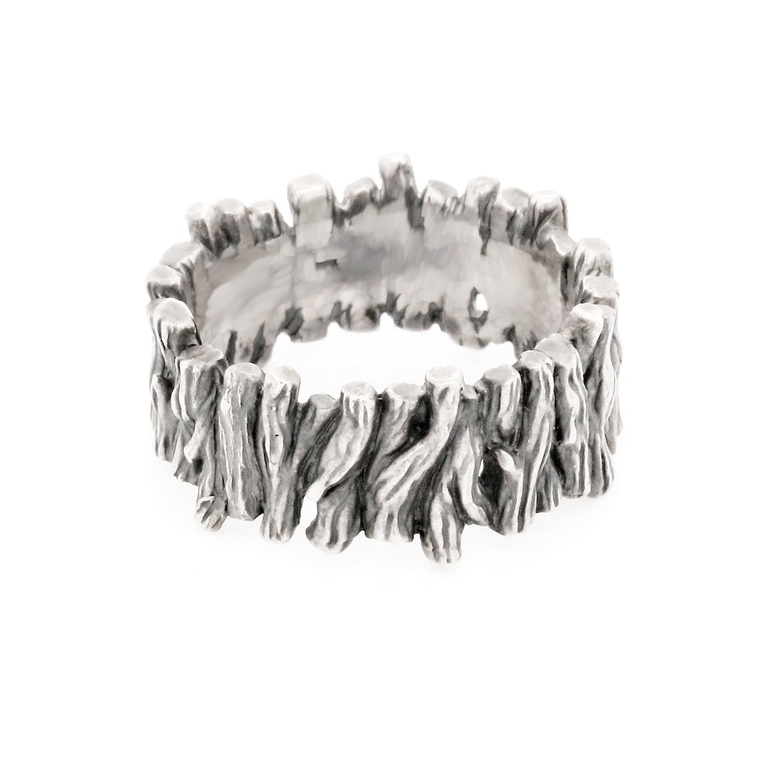 Lumber Woodcutter Trapper Wedding Band, Nature Tree Bark, Lumberman ...