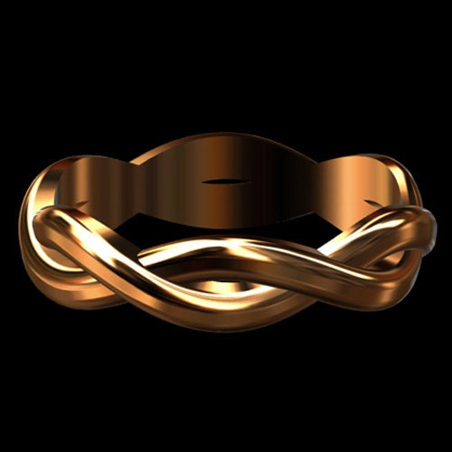 Twisted Wedding Ring, Infinity Wedding Men's Band, Intertwining Wedding ...