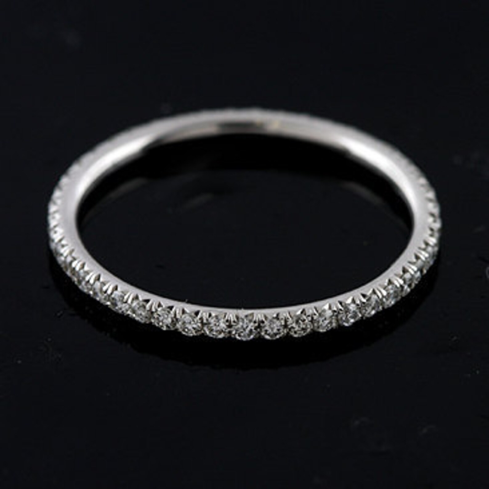 Diamond Wedding Ring Super Thin Band Skinny Stackable - Etsy