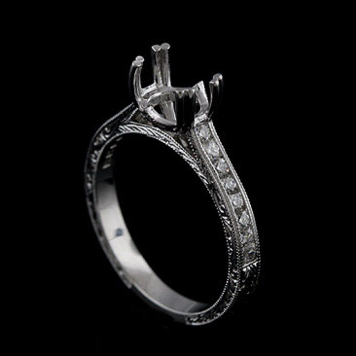 Square Diamond Ring Setting French Cut Proposal Ring Hand - Etsy