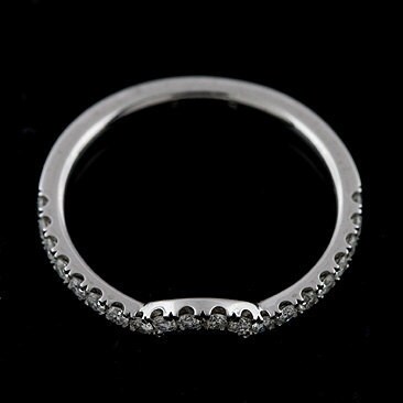 Curved Wedding Ring Wedding Band Wrap Diamond Contour - Etsy