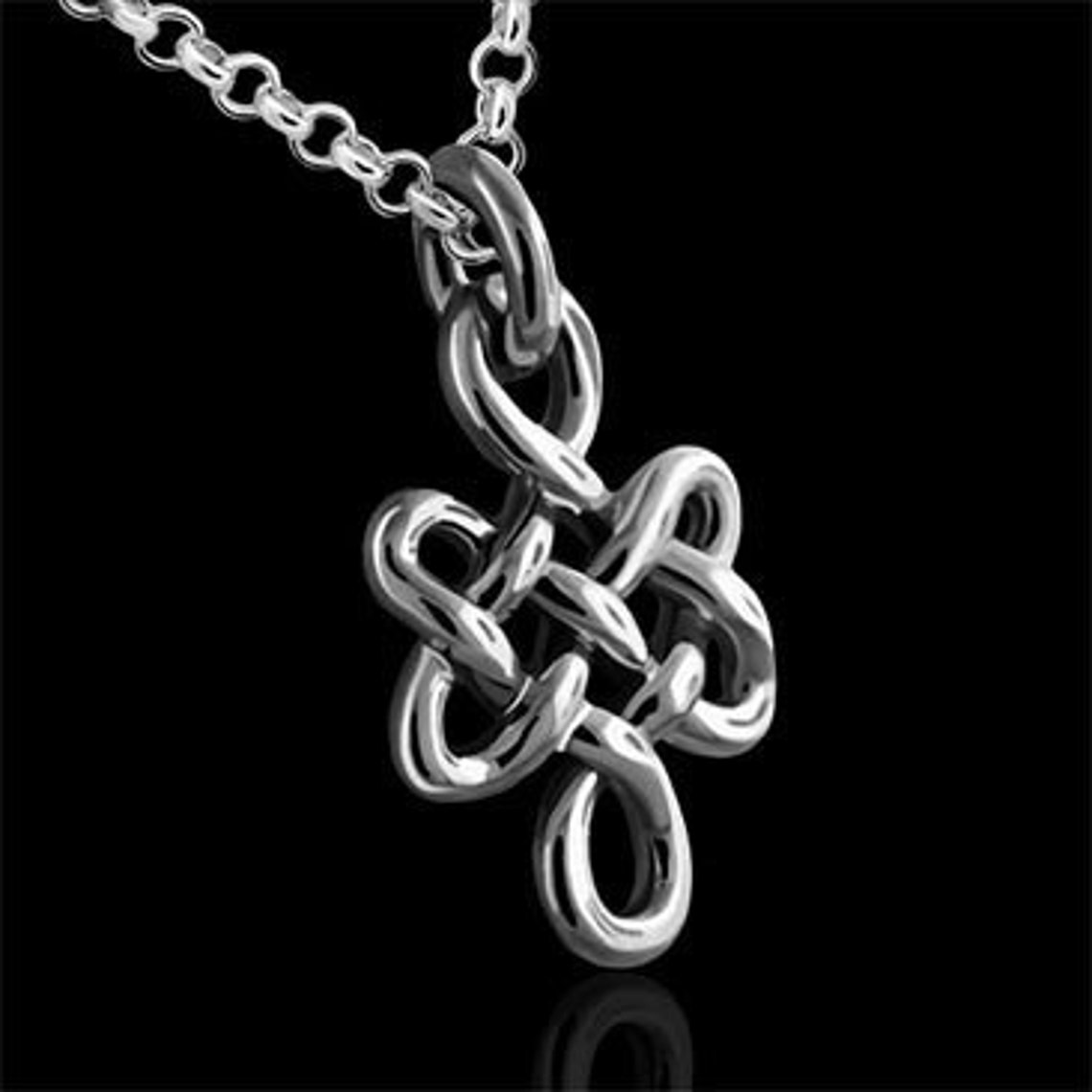 Love Knot Necklace Silver Endless Eternal Knot Pendant Love | Etsy
