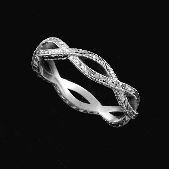 Braided Wedding Band Intertwined Women's Ring Hand | Etsy