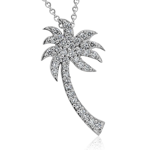 Diamond Palm Tree Necklace - Etsy