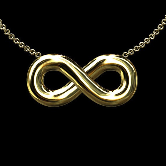 Gold Infinity Necklace 14k Gold Eternity Symbol Pendant | Etsy