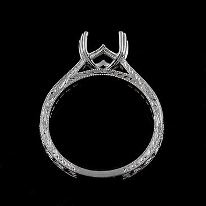 Square Diamond Ring Setting French Cut Proposal Ring Hand - Etsy