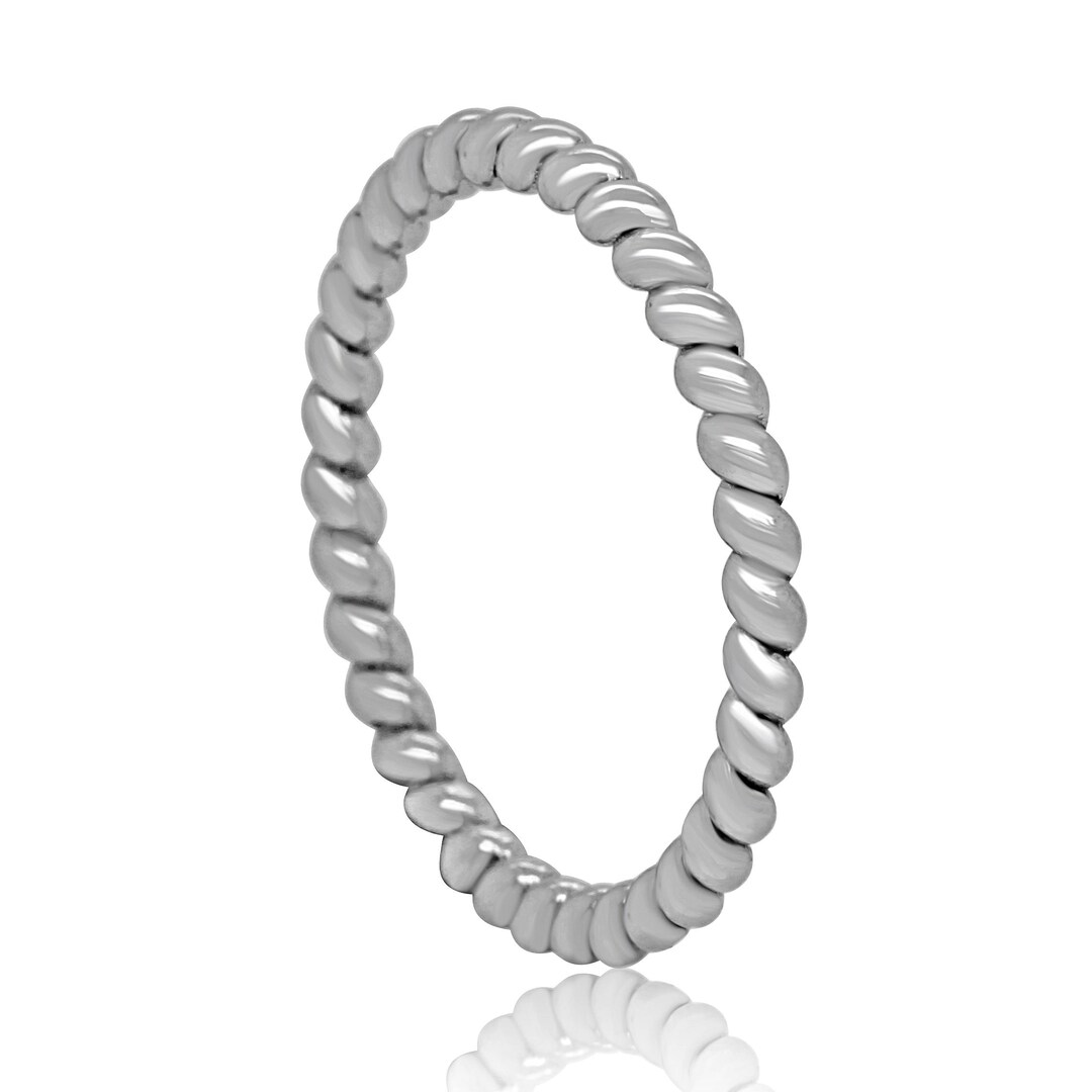 Twisted Rope Wedding Band, Braided Infinity Ring, 14K Gold or Platinum ...