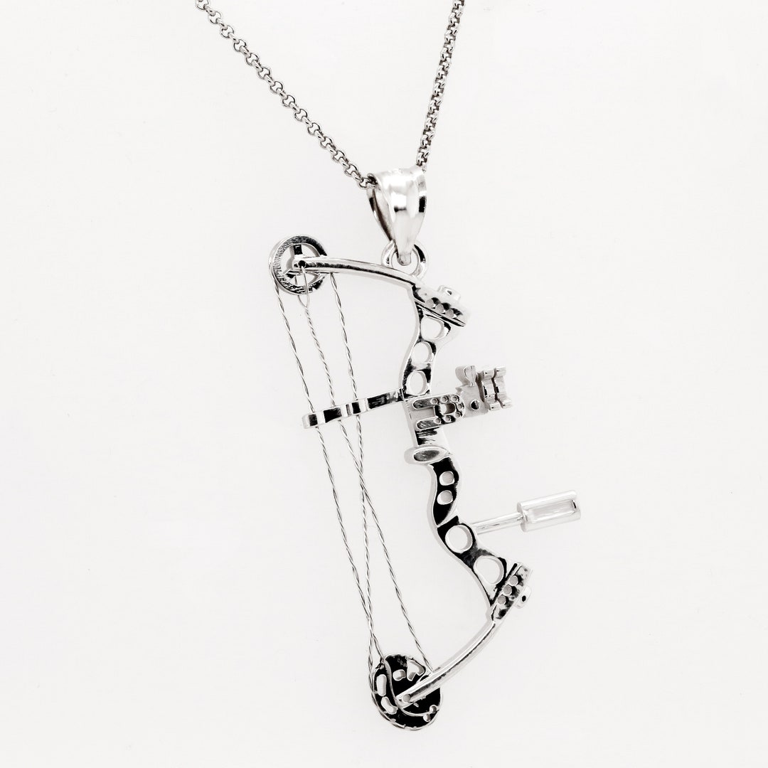 Compound Gold Bow Pendant Archery Bow Hunting Bow Pendant - Etsy