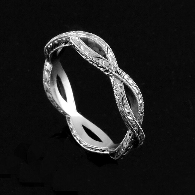 Braided Wedding Band Intertwined Women's Ring Hand | Etsy