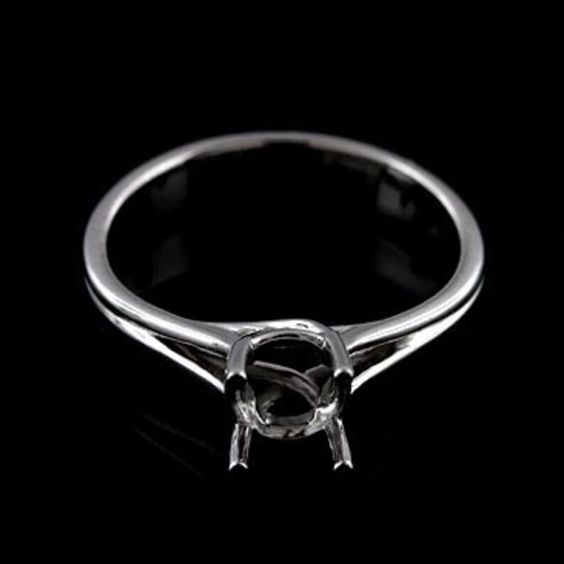 Solitaire Engagement Ring Mounting Plain Split Shank Ring - Etsy