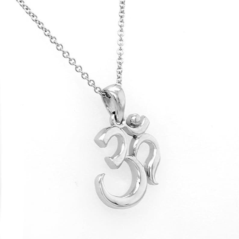 OM AUM Gold Pendant OM 3D Solid Gold Charm Religious Symbol | Etsy