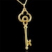 3D Mini Key Necklace Yellow Gold Key Pendant Key Jewelry - Etsy