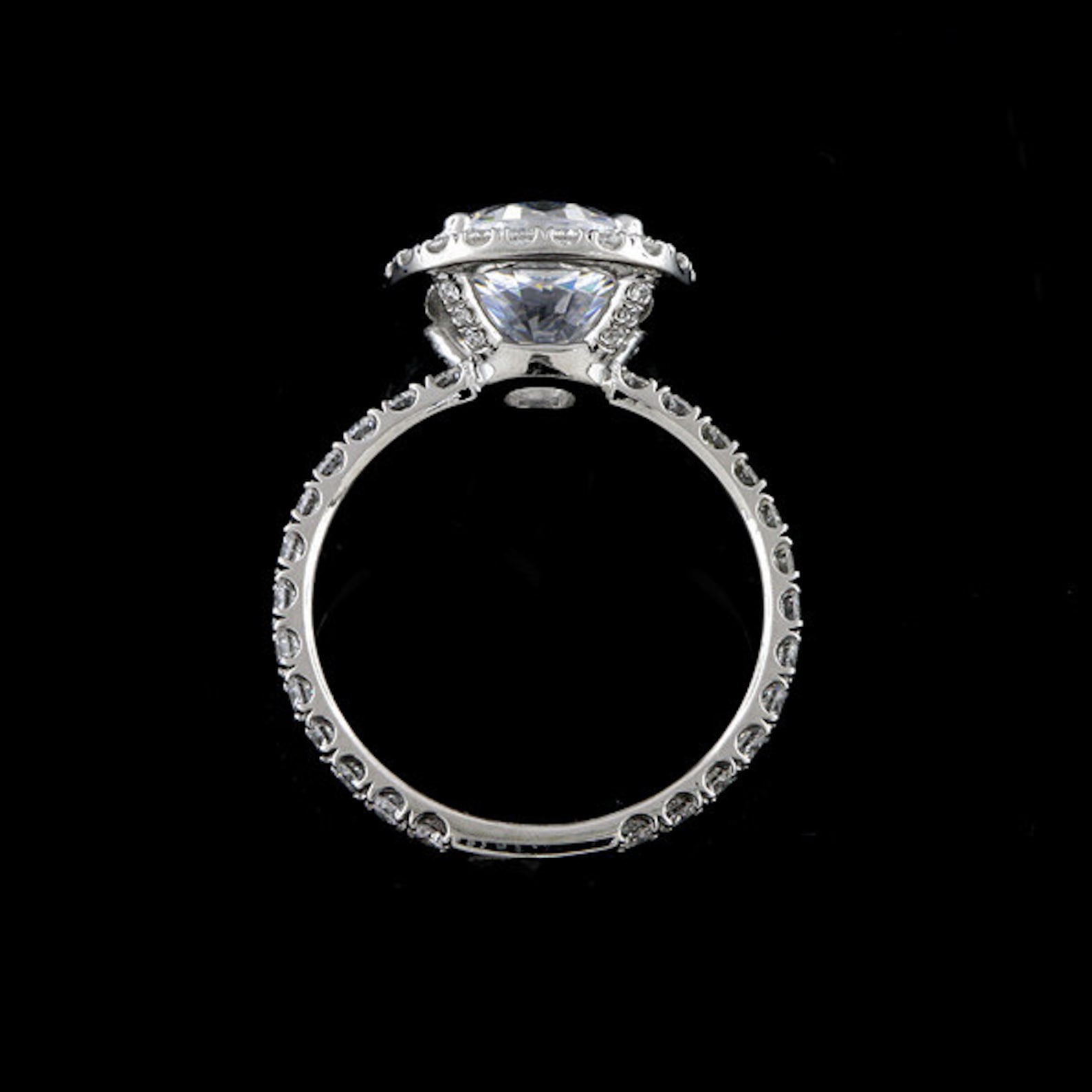 Nexus Diamond Ring, Cushion Halo Engagement Ring, Cushion Cut Diamond ...