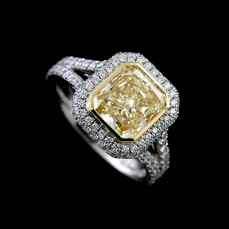 Canary Diamond Ring - Etsy