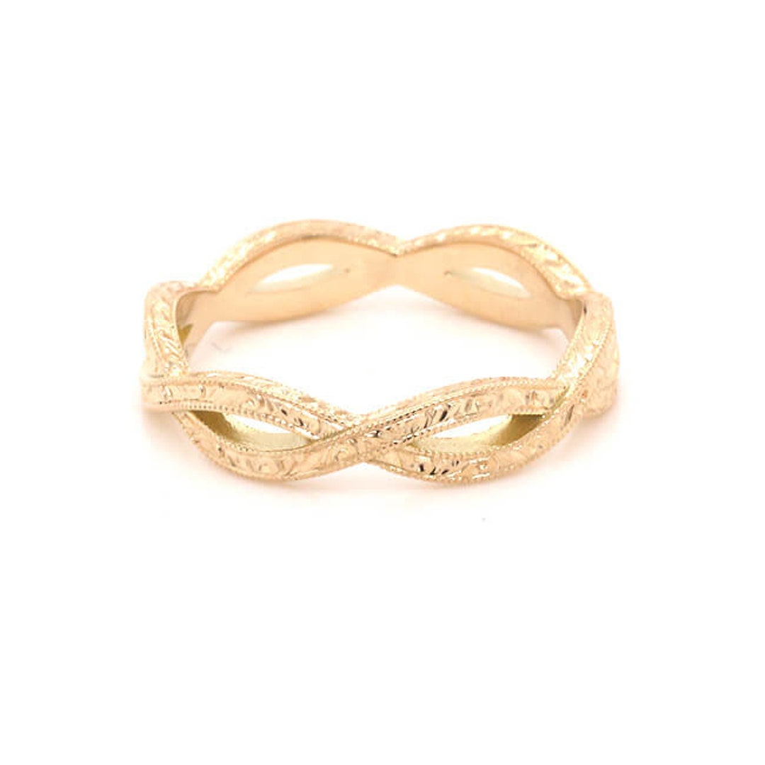 Braided Wedding Band Intertwined Women's Ring Hand - Etsy
