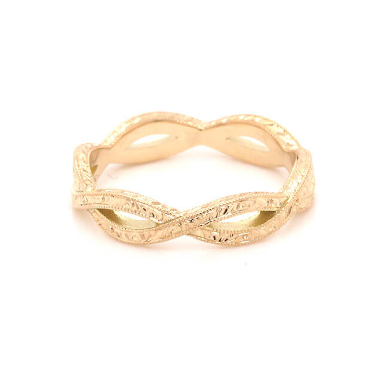 Braided Wedding Band Intertwined Women's Ring Hand - Etsy