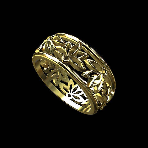 Lotus Ring - Etsy
