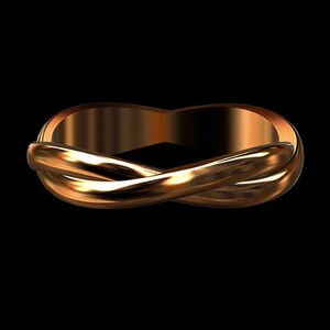 Infinity Men's Wedding Band, Twisted Split Men's Wedding Ring ...